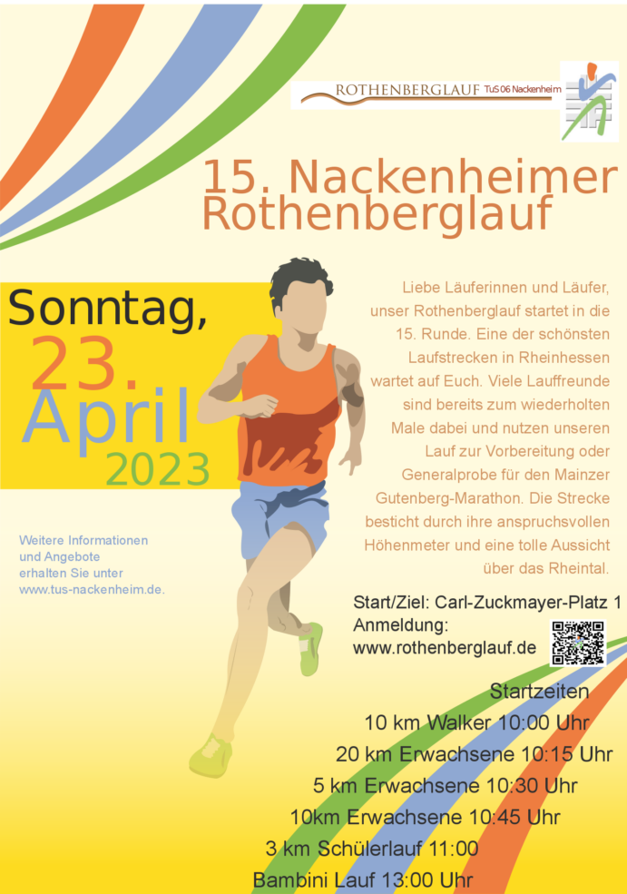 15. Rothenberglauf am 23.April 2023 – VG Bodenheim aktuell